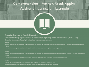 Comprehension – Comprehensive Literacy for ALL